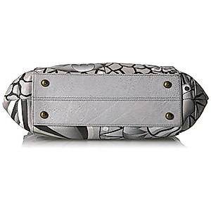 Anna by Anuschka womens genuine Top Handle Handbag, Patchwork Pewter, One Size US