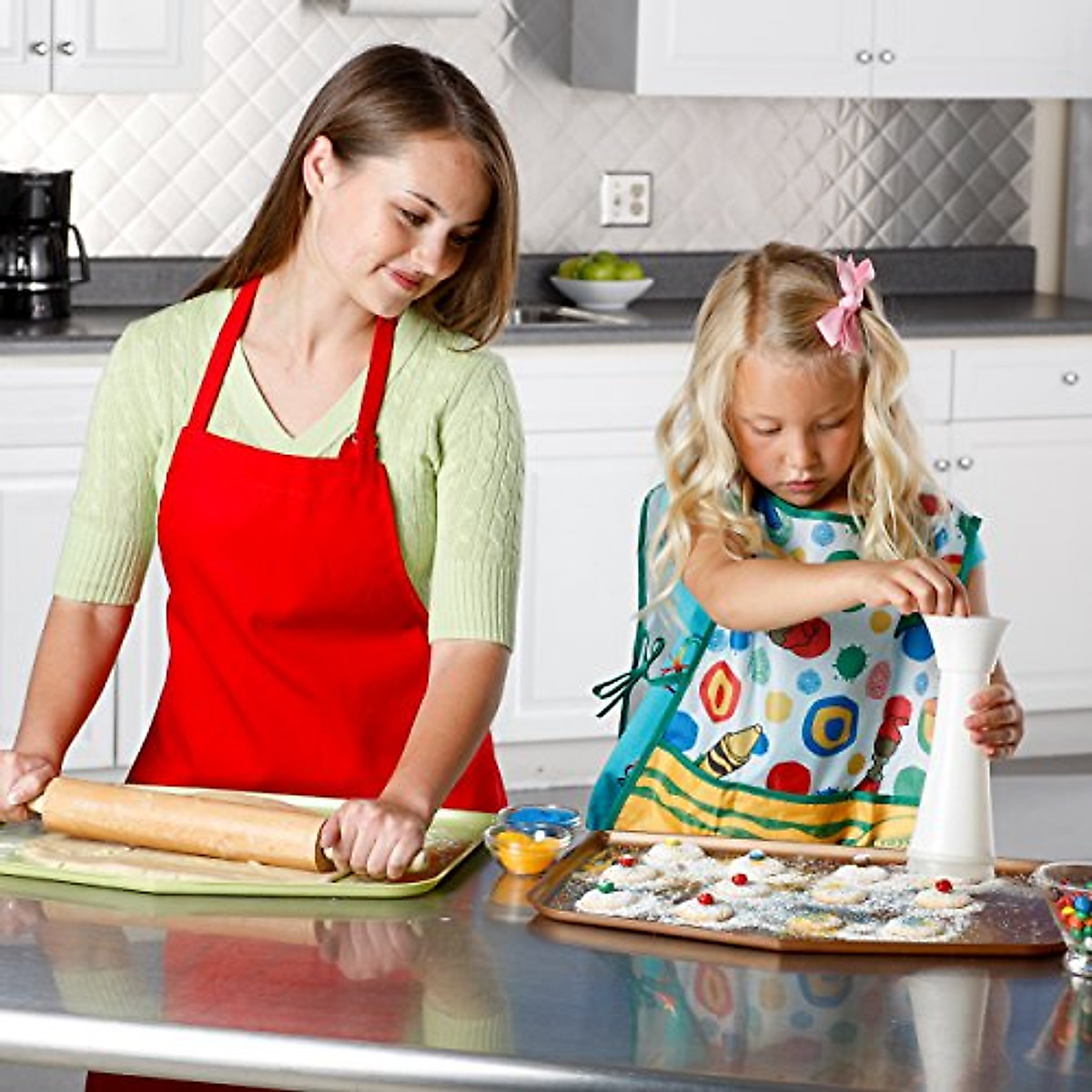 Chop Keeper Chopping Tray with Raised Sides and Easy-Guide Funnel, Red, Green and Yellow, 3-Pack - Argee RG909/3