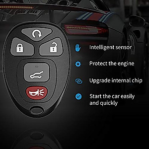 Car Key Fob Compatible with GMC Acadia Yukon/Cadillac Escalade SRX/Chevy Suburban Tahoe Traverse/Buick Enclave Keyless Entry Remote Control Uncut Flip Replacement for OUC60270 OUC60221