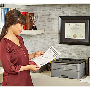 Brother Compact HL-L2350DWB Print Only Wireless Monochrome Laser Printer for Business Office, Auto Duplex Printing, 250-sheet Capacity, Amazon Dash Replenishment Ready, Tillsiy USB Printer Cable