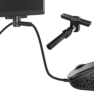Pulsar Gaming Gears - Micro Bungee : Drag-Free Wired Mouse Support : Super Compact Size Keep Your Set up Clean - Attach it to Your Monitor (3 Bungees Pack)