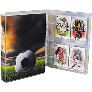 UniKeep Trading Card Binder With Soccer Theme - Card Collection Case With 100 Top Loading Pockets - For Baseball Cards, Soccer Cards, TCG, MTG, Pokemon, or Yugioh