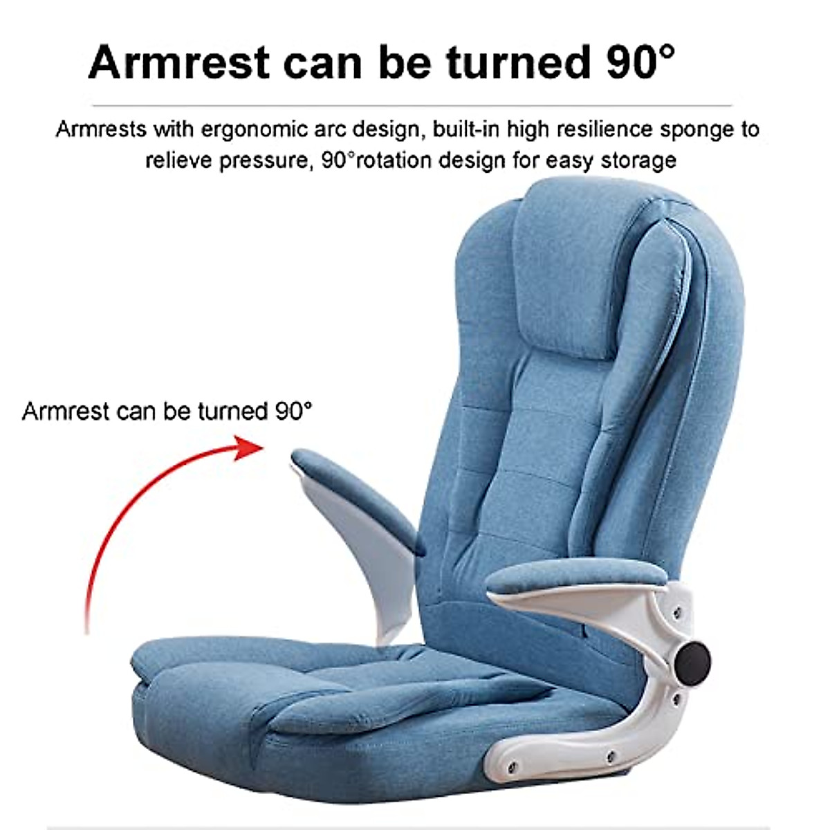 MayNuo Office Chair Gaming Chair Computer Chair Office Guest Chair No Wheels,Pu Leather Waiting Room Chairs Comfy Conference Side Chair with Arms,Modern Dining Room Chairs Sturdy Sitting Chair/Grey 1/