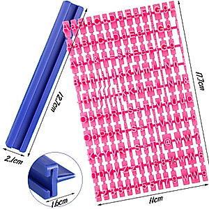 Alphabet Number Punctuation Cookie Letter Biscuit Stamp Cookie Letters Stamp Set Including Letters Lower and Upper Case for Cookie Decorations Embosser Cutter Fondant DIY Tool (Yellow, Pink)