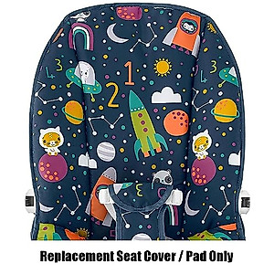 Replacement Part for Fisher-Price Baby Bouncer - GPN10 ~ Replacement Seat Cover/Pad ~ Fun Space Ship Print