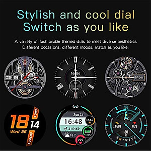 RASMECALO Smart Watches for Men with Bluetooth calls and play music,Fitness Tracker Blood Pressure Monitor Blood Oxygen Meter Heart Rate Monitor IP67 Waterproof, for iPhone Samsung Android Phones (BN)