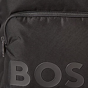 BOSS Men's Iconic Logo Nylon Backpack, Galaxy Black, One Size