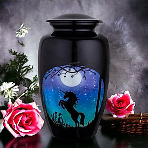 Urn for Ashes Adult Male, Female & Child - Decorative Urns, Cremation Urns for Human Ashes, Funeral Urns, Urn for Ashes for Women, Unicorn Urns (Standard, Large)