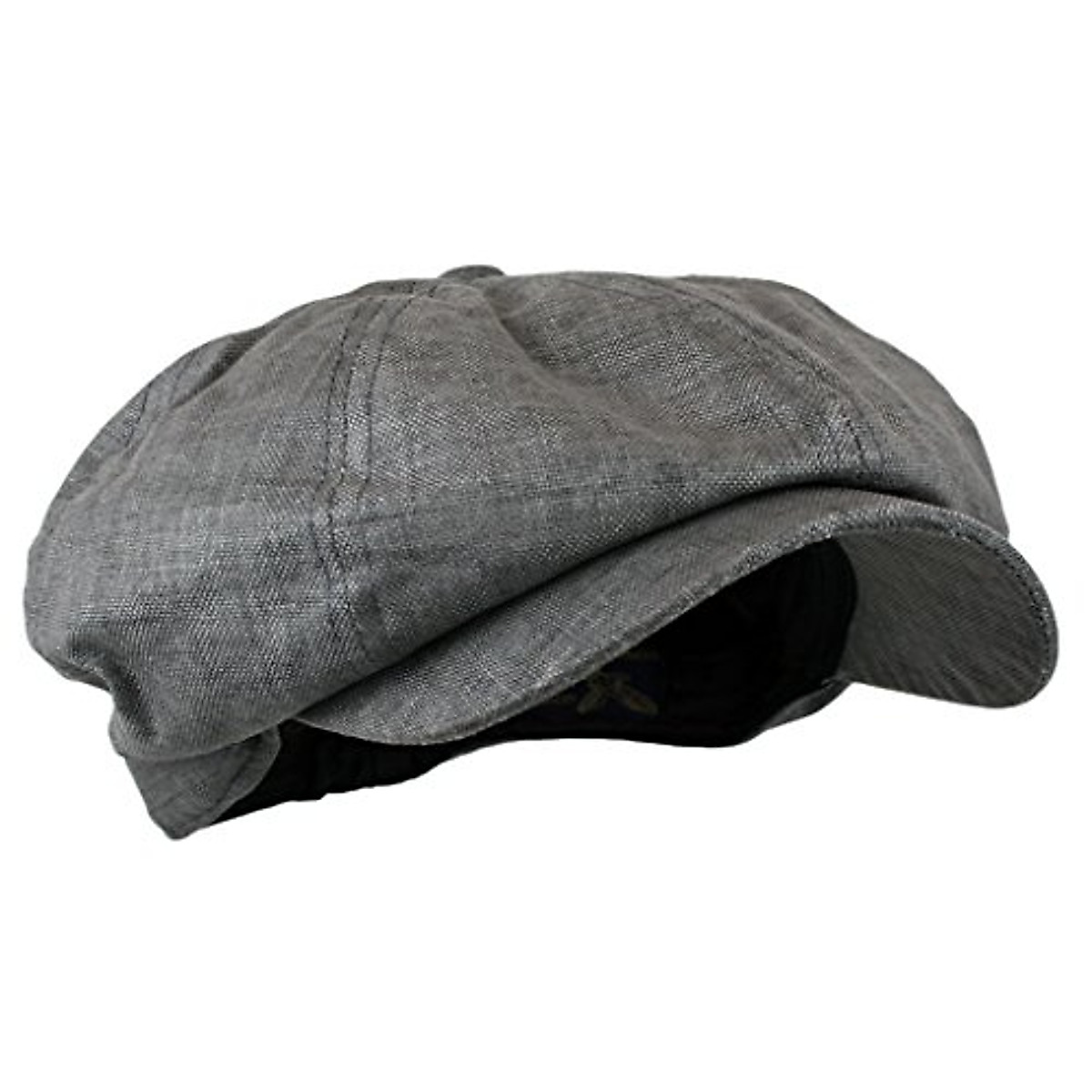 Men's Linen 8 Panel Applejack Gatsby Newsboy Ivy Hat (Grey)