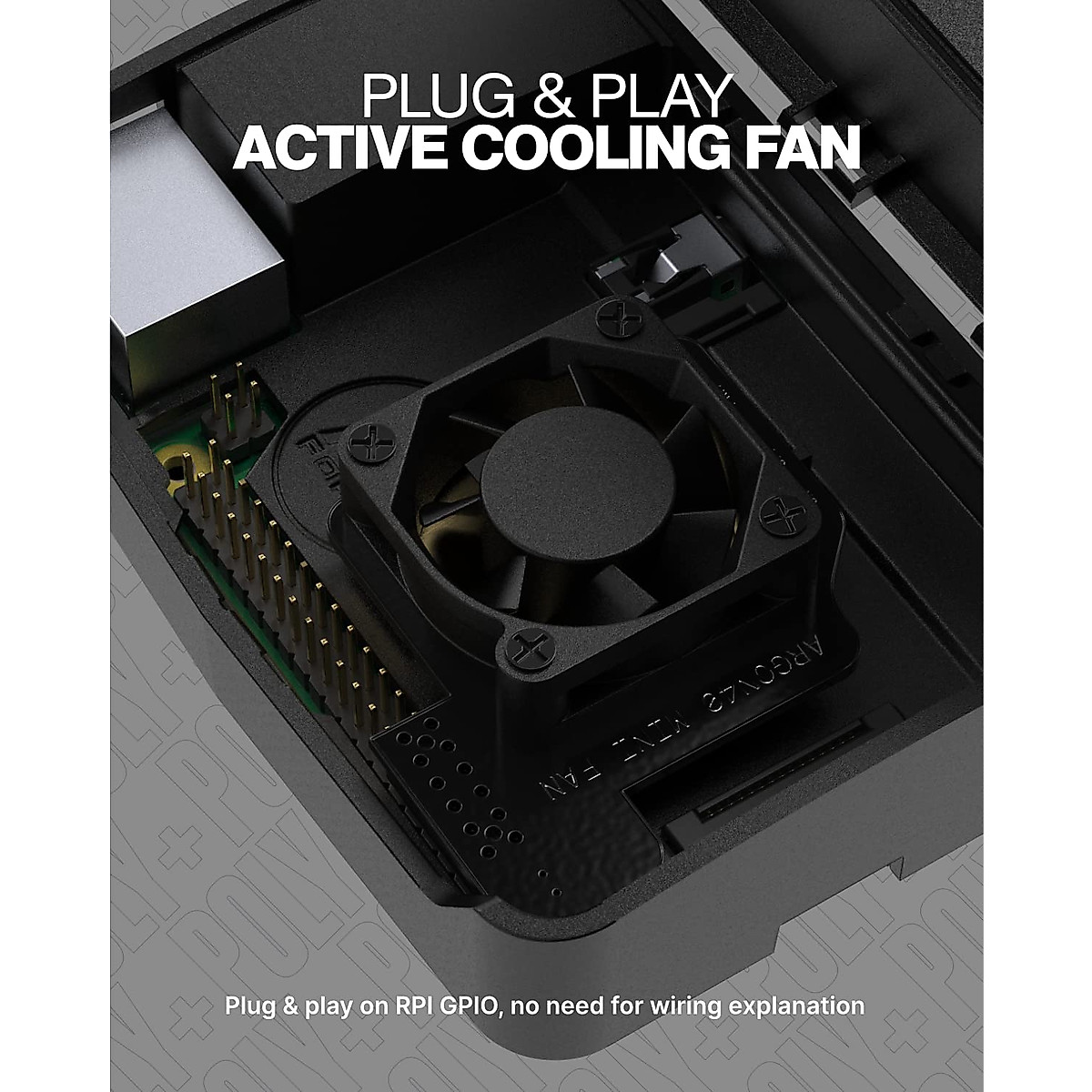 Argon Poly+ Case | Raspberry Pi 4 Plastic Case with PWM controllable Fan and Heatsink | Removable Top