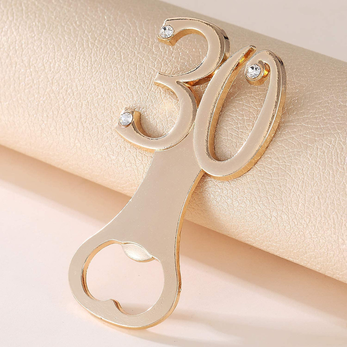 DAJAMAI 12 Packs Creative Bottle Openers for 30th Birthday Party Favors or 30th Wedding Anniversary Party Gifts 30th Birthday Party Gifts Souvenirs Decorations for Guests(30th)