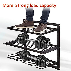 QUKEEO Power Tool Organizer,Power Tool Organizer Wall Mount & Drill Holder Wall Mount Garage Storage Rack,Open design, ideal for hand-held and power tool storage.(Black)