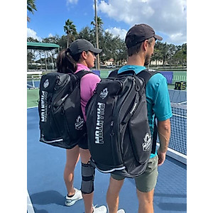 Pickleball Backpack Professional Tour Bag and Immortal 16mm Carbon Fiber Wide Body Pickleball Paddle