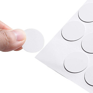 580 Pcs Self-Adhesive Screw Hole Stickers, 6-Table Self-Adhesive Screw Covers Caps Dustproof Sticker 12mm, 15mm, 21mm White