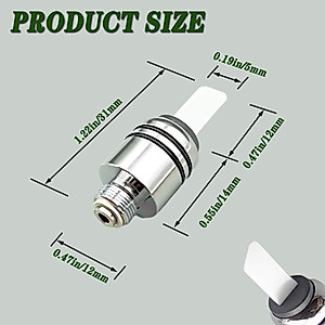 MengMain Ceramic Hot Knife Tip,Heating Multi-Tool Ceramic Knife Tip for Slicing Wax or Viscous oil etc (2-White)