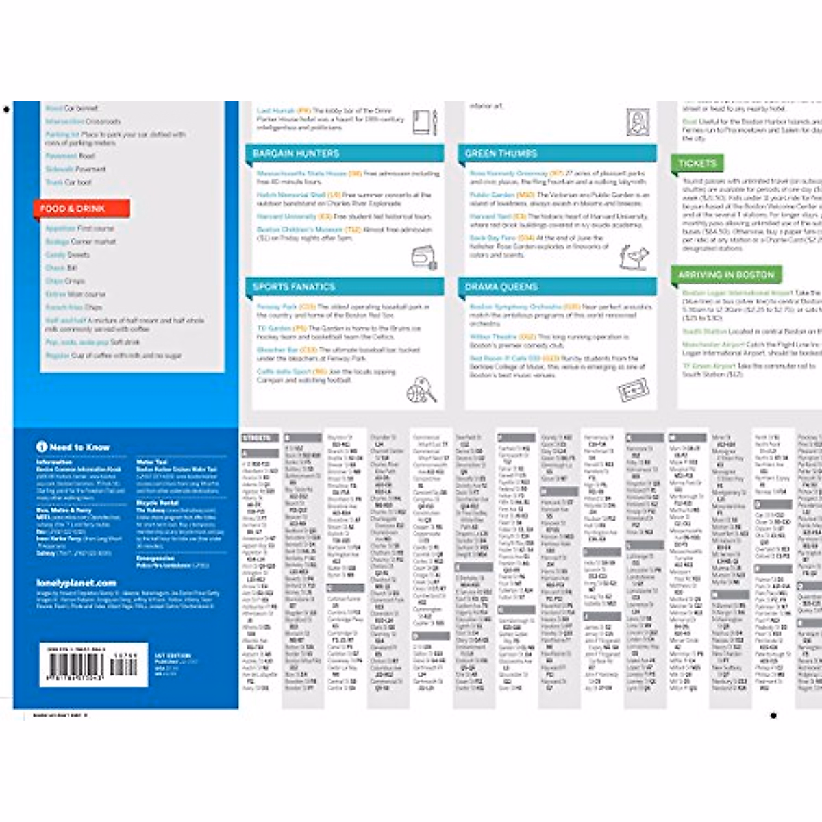 Lonely Planet Boston City Map 1
