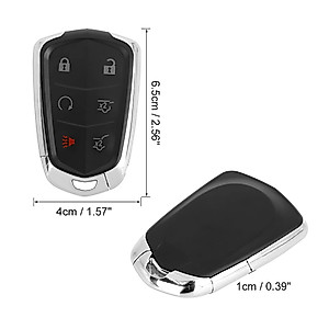 X AUTOHAUX New Car Keyless Remote Key Fob Shell Case Black HYQ2AB for Cadillac Escalade 2015 2016 2017 2018