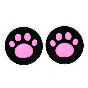 Silicone Thumb Stick Grips Cap Cover Joystick Thumbsticks Caps for PS4 Xbox ONE Xbox 360 PS3 PS2 Cat Dog Paw (B)