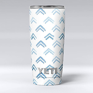Design Skinz The Blue Upwards Arrow Pattern - Skin Decal Vinyl Wrap Kit Compatible with The Yeti Rambler Cooler Tumbler Cups