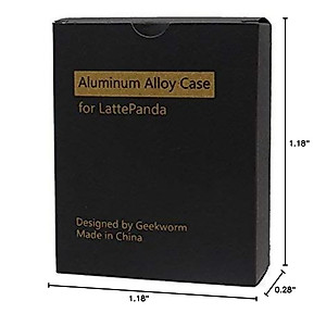 Geekworm Aluminum Alloy CNC Case for LattePanda V1.0 / Geekworm Enclose with Cup Super Mute Cooling Fan Kit for Latte Panda Mother Board