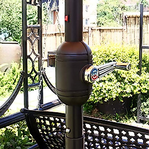 Sunnyglade 9Ft Patio Umbrella Outdoor Table Umbrella with 8 Sturdy Ribs (Dark Gray)