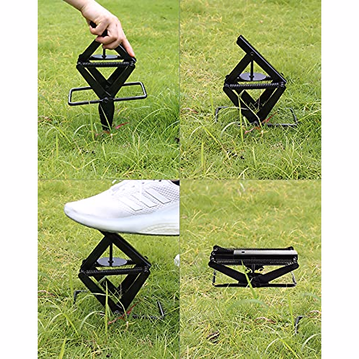 QWORK Mole Trap, Gopher Trap Mechanical Eliminator with Quick Scissors, Black