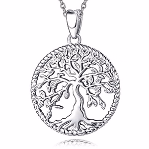AGVANA 925 Sterling Silver Tree of Life Pendant Necklace for Women Delicate Jewelry Family Tree Necklace Anniversary Birthday Gifts for Women Wife Mom Grandma with Velvet Bag