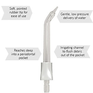Water Flossing Periodontal Pocket Tip, Tooth Shower Replacement, Oral Irrigator for Teeth with or Without Braces, (White)