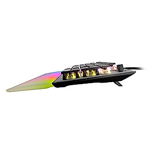 ROCCAT Vulcan II Max – Optical-Mechanical PC Gaming Keyboard with Customizable RGB Illuminated Keys and Palm Rest, Titan II Tactile Linear Switches, Aluminum Plate, 100M Keystroke Durability – Black