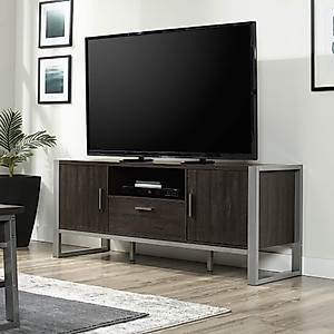 Sauder Rock Glen Credenza, L: 59.06" x W: 17.72" x H: 23.66", Blade Walnut Finish