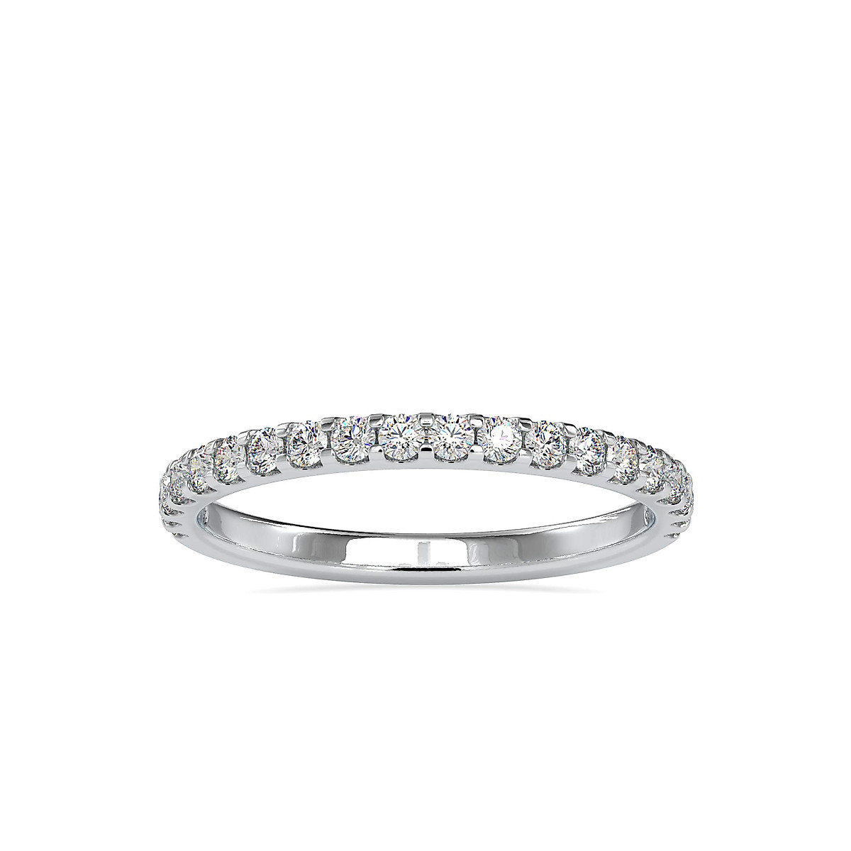 Certified Half Eternity Band Ring Studded With 0.4 Ct Natural Diamonds in 18K White Gold/Yellow Gold/Rose Gold Wedding Band Ring For Women On Her Wedding Ceremony (Color-IJ, Clarity-SI)