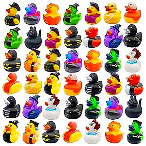36 Pcs Halloween Rubber Ducks,Baby Showers Accessories Jeep Duckies Bath Toys for Kids Halloween Party Favors,Gift Exchange (Halloween)