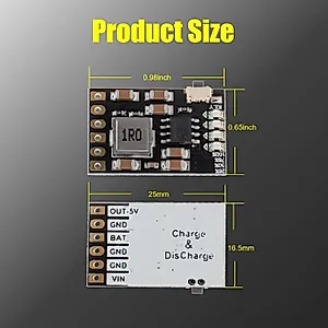 HUAREW 5V 2A Charge and Discharge Integrated Module 3.7V/4.2V Lithium Battery Mobile Power Plate Charge and Discharge Protection (6 PCS)