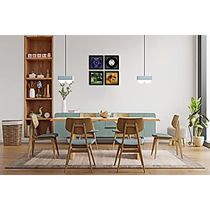 2 Pack, 45 Single 6 7/8" Vinyl Record Frame, Display 45 rpm Vinyl Record with Mat or 7" 45 rpm Vinyl Sleeve Art without mat, Wall & Tabletop Display