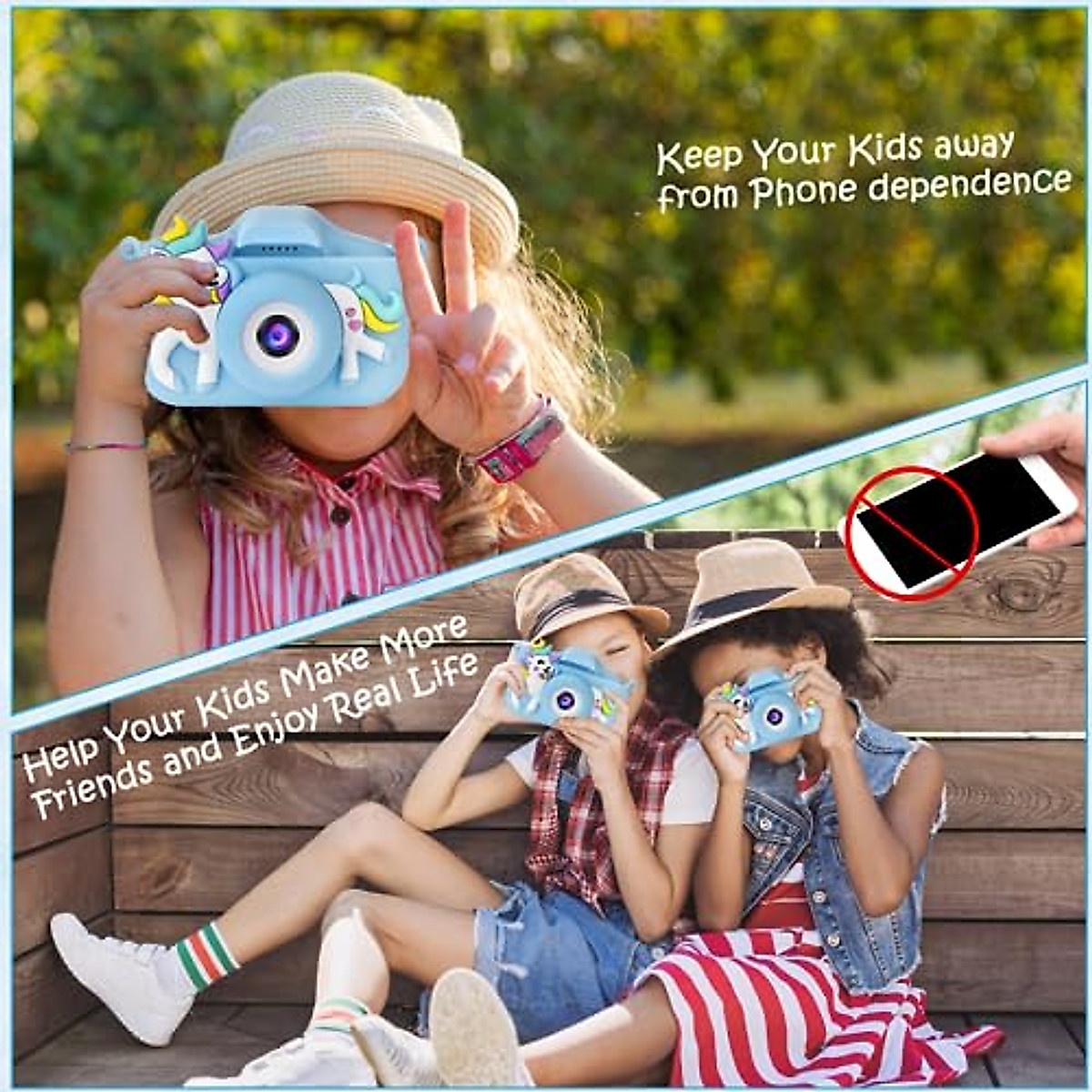 ARNSSIEN Kids Camera Toys for 3-12 Year Old Boys/Girls,Portable Selfie Camera for Kids,HD Digital Video Cameras for Toddler,Chritmas Birthday Festival Gifts for Kids