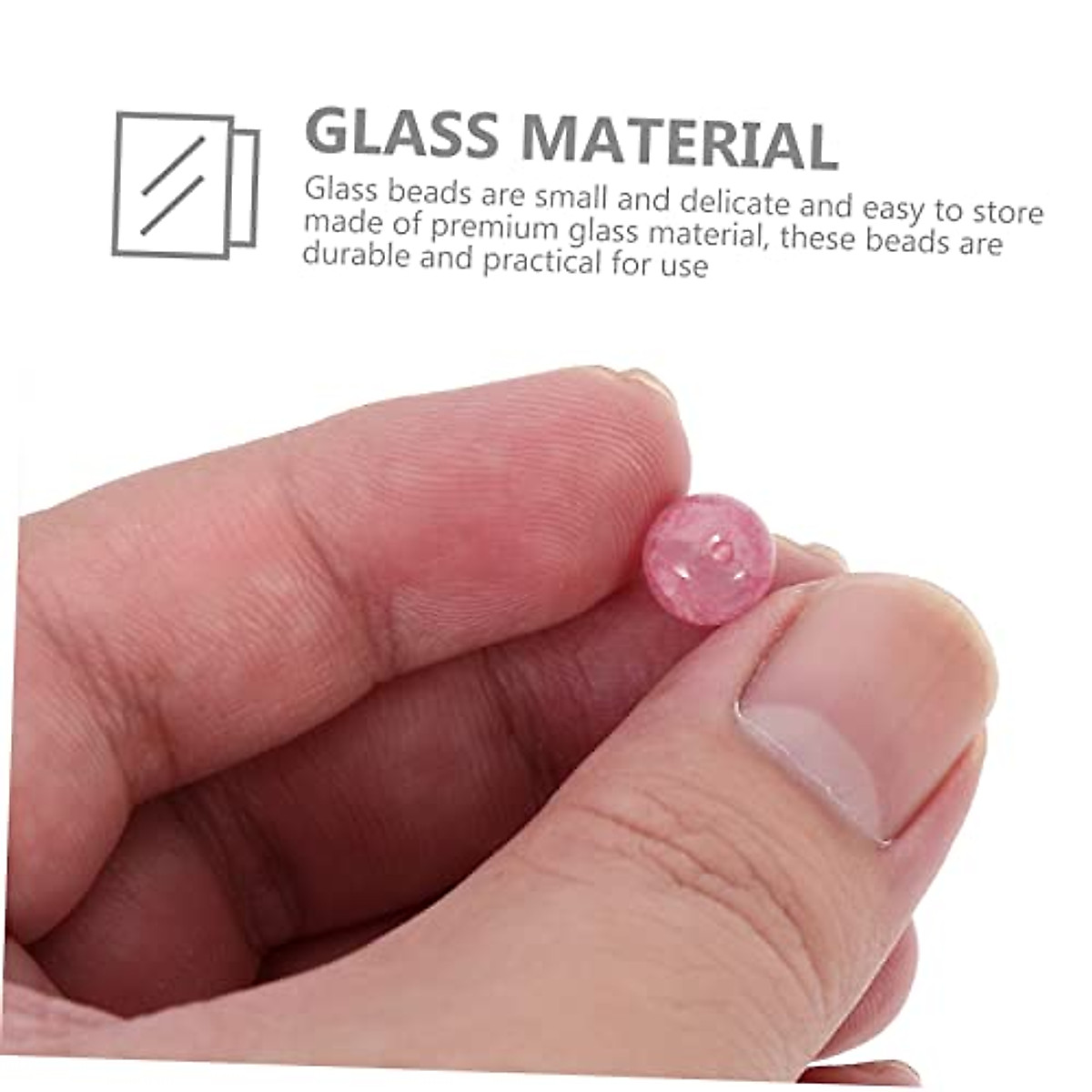 COHEALI DIY Handmade Beads Gemstone Bead Bracelet Jewelry Bracelets Glass Necklace Jewelry DIY Round Beads Glass Spacer Beads DIY Craft Loose Bead DIY Beads Kit Glass Beads Set 200pcs