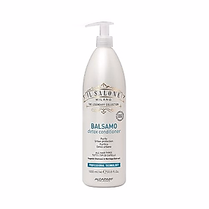 Il Salone Milano Detox Conditioner for All Hair Types - Clarifying Hair Conditioner with Charcoal Powder - Scalp Cleanser to Detox - Restore Broken Bonds & Add Softness (33.8 oz / 1000 ml)
