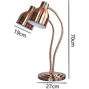 LINKANRUO Food Heating Lamp Double Bulbs Buffet Display Heating Preservation Light,Commercial Portable W250 Heat Lamp Lamps