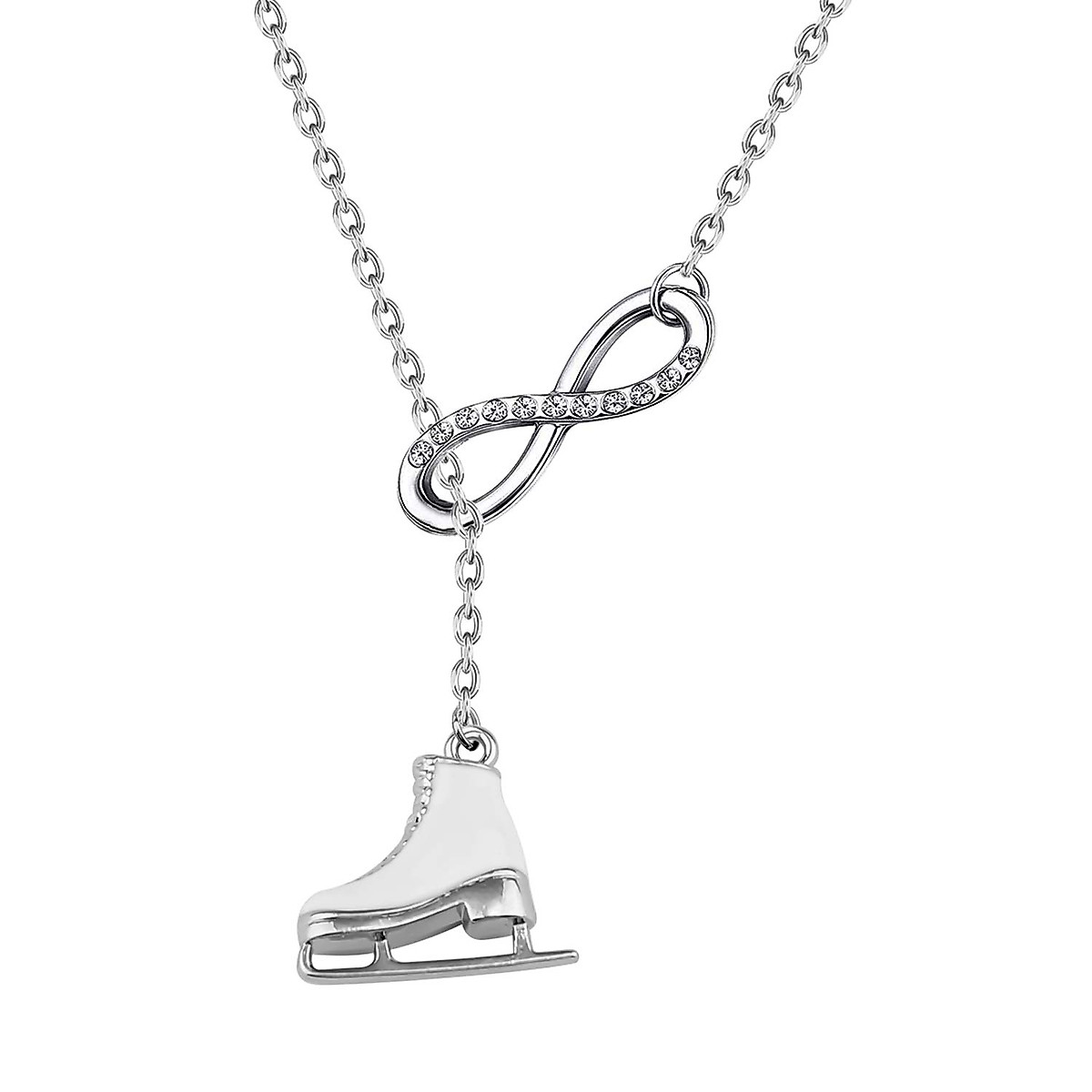 BNQL Skater Necklace Ice Skate Charm Pendant Necklace Sport Skater Jewelry Skate Lover Gift (necklace)