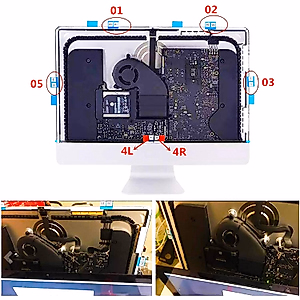 Very High Bond(VHB) Display Tape Adhesive Kit(6 Adhesive Strips) Plus Opening Cutting Kit (5 Wheels+1 Handle) Compatible with 27" iMac A1419 Year 2012 2013 2014 2015