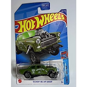 DieCast Hot Wheels '55 Chevy Bel Air Gasser, 43/250 Chevy Bel Air 2/5 [Green] (GTD60)