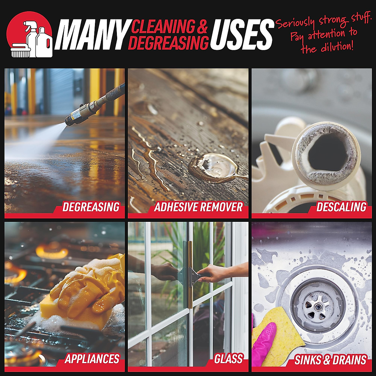 Calyptus 80% Concentrated Vinegar | Max-Performance (20X Power) | Pure Virgin Vinegar | Dynamic-Power | Home, Outdoor, Industrial Cleaner Concentrate | Makes 5 Gallons | USA Made | 32 Ounces