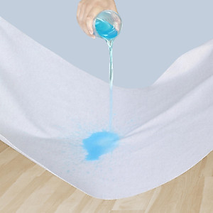 2 Pack Waterproof Crib Pad 27" x 50", Crib Mattress Protector Pad, Reusable Incontinence Flannel Crib Protector Pad for Baby, Toddler, Elders and Pets White