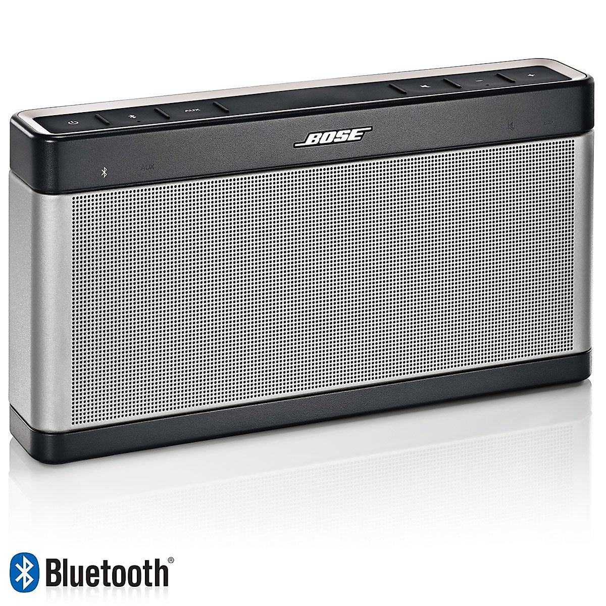 Bose SoundLink III Bluetooth Speaker with Soft Cover Bundle (Gray)