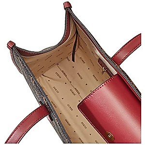 GUESS Silvana Tote Brown Logo/Merlot One Size