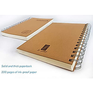 le vent A5 Spiral Dot & Lined Journals - 200 Creamy Pages - High-Quality 100gsm Paper - Durable Hardcover (5" x 8.25") - Perfect for Bullet Journaling, Planning, and Note-Taking - Designed by Artists