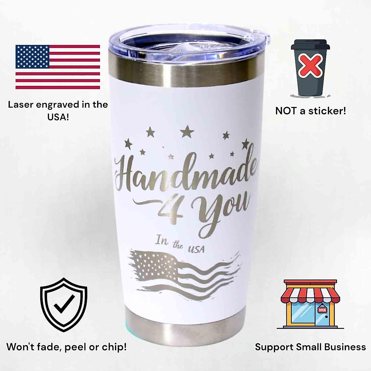 Made4You, 'Hold My Drink, I See A Dog', Laser Engraved Stainless Steel Tumbler, 20 Oz., Dog Theme Gift, White Color, Gift for Dog Lovers