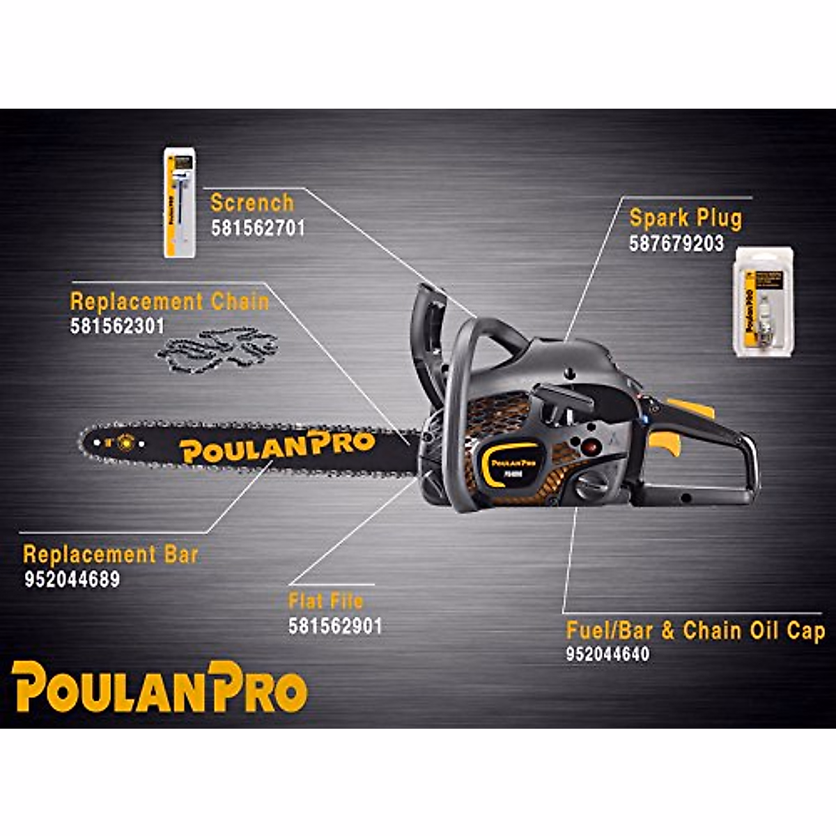 Poulan Pro PR4218, 18 in. 42cc 2-Cycle Gas Chainsaw, Case Included