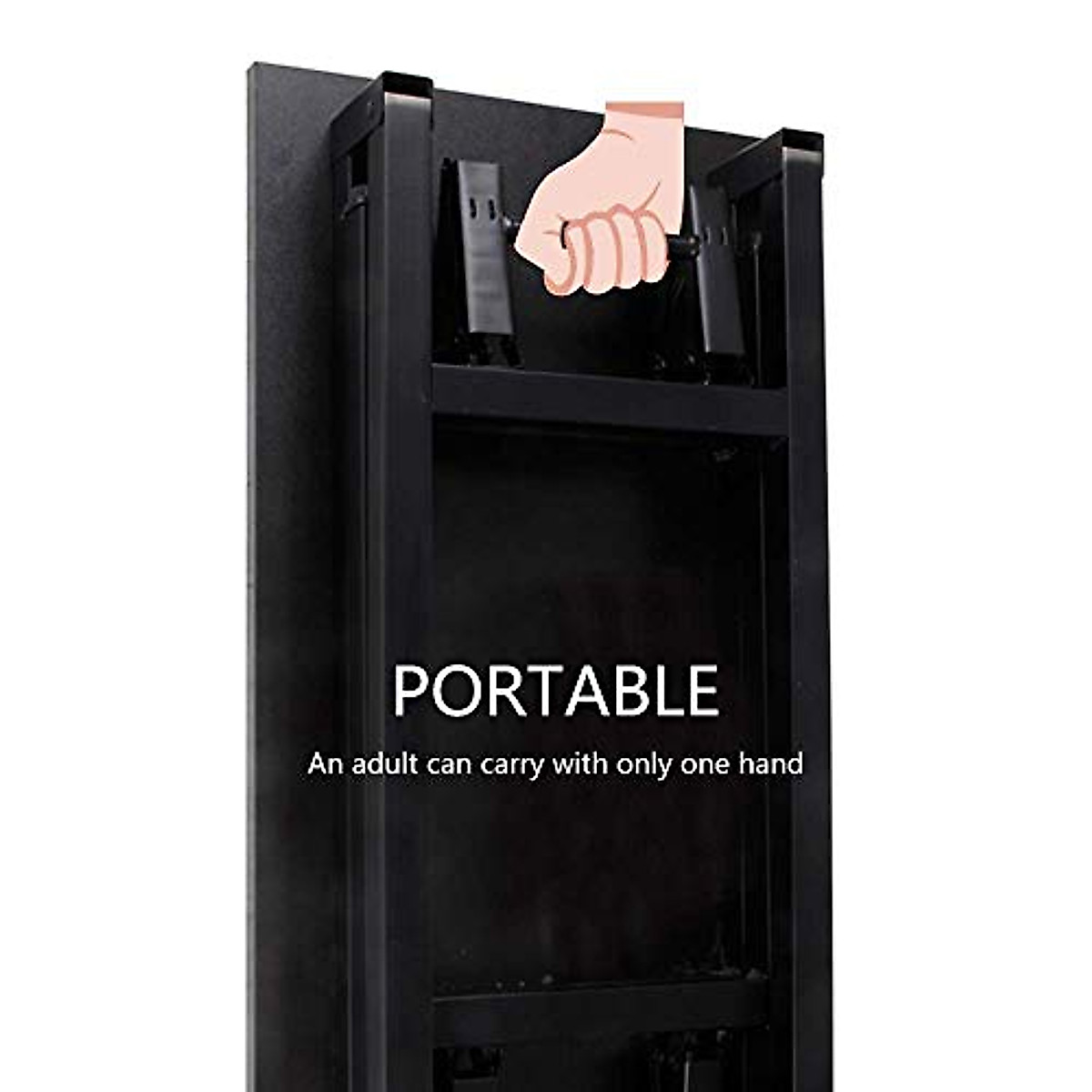 DlandHome 31.5 inches Small Computer Desk for Home Office Folding Table Writing Table for Small Spaces Study Table Laptop Desk No Assembly Required Black DND-AC5CB-8040