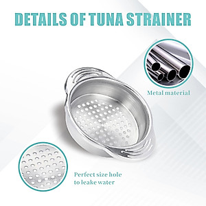 XFVFXZZ Tuna Strainer - Can Strainer - Food Strainer, Can Colander, Easy To Clean, Eco-friendly,Tuna Can Strainer Food-Grade(2 Pieces)